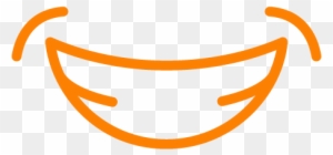 Orange Line Icon Of A Smile - Deepam Outline - Free Transparent PNG ...