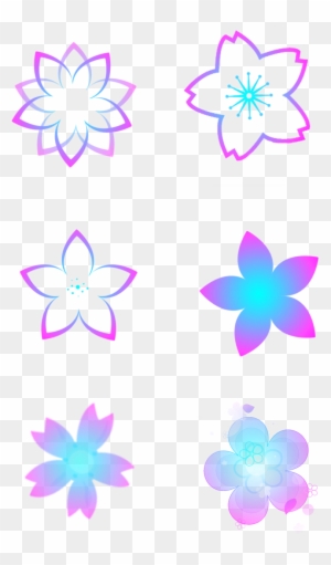 Fantasy Gradient Floral Decorative Elements Dreamy - Fantasy Gradient ...