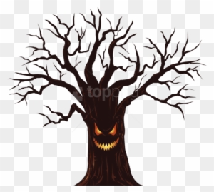 Haunted Tree Silhouette Download - Halloween Png - Free Transparent PNG ...