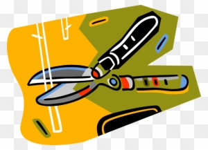 Vector Illustration Of Garden Pruning Shears Hand Tool - Vector ...