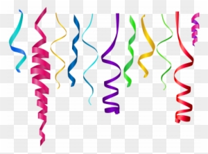 Curly Heart Clipart - Transparent Background Streamers Png - Free ...