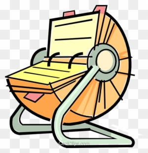 Rolodex Royalty Free Vector Clip Art Illustration - Phone Book Clip Art ...