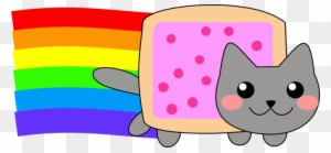 Clip Art Rainbow Cat 8 Bit Clipart Nyan Pencil And - Nyan Cat - Free ...