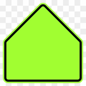 Pentagon Clipart House - Fluorescent Yellow Green Signs - Free ...