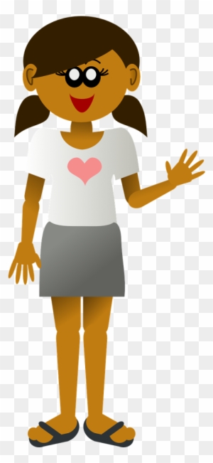 Girl Waving Hello Clipart - Free Transparent PNG Clipart Images Download