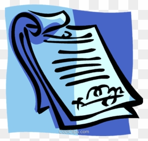 Vertrag Vektor Clipart Bild Vc016460 Coolclips - Contract - Free ...