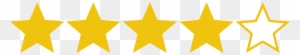 5 Out Of 5 Stars - 4.5 Out Of 5 Star Rating - Free Transparent PNG ...