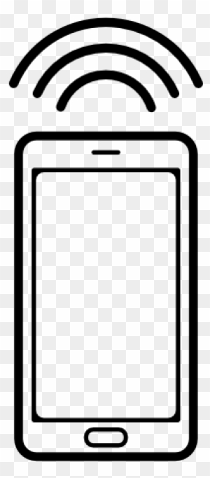 Mobile Phone With Connection Signal Vector - Connected Mobile Png ...