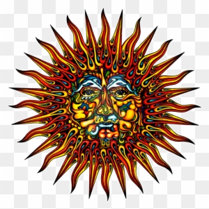 'psychedelic Sun' By David Sanders - Trippy Sun - Free Transparent PNG ...