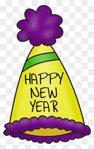 Happy New Year Hat Clip Art And Clock