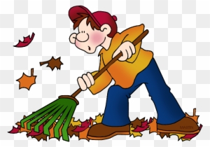 Animated Raking Leaves