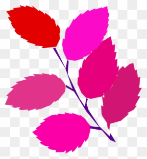 Leaf Clipart Pink Leaves - Pink Autumn Leaves Clipart - Full Size PNG ...