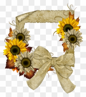Thanksgiving Clipart Fall Wreath Handpainted Illustration - Sunflower ...