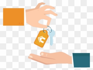 Graphic Hands Giving Away Home Keys - Handing Over Keys Png - Full Size ...
