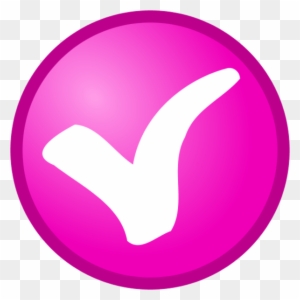 Check Mark In A Round Button Vector Clip Art - Small Pink Check Mark ...