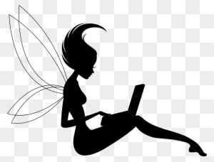 Tia Grindle - Fairy Using Computer - Free Transparent PNG Clipart ...