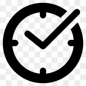Clock Time Clip Art At Pictures - Circle Check Icon - Free Transparent ...