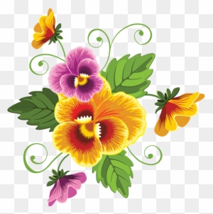 Corner With Pansy Flower - Pansy Flower Transparent Background - Free ...