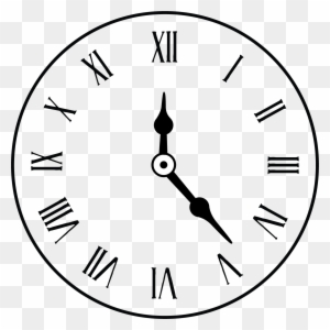 Clock Face Alarm Clock Roman Numerals - Roman Numeral Clock Outline ...