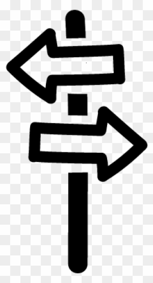 Directional Arrows Signal Hand Drawn Symbol Pointing - Left And Right ...