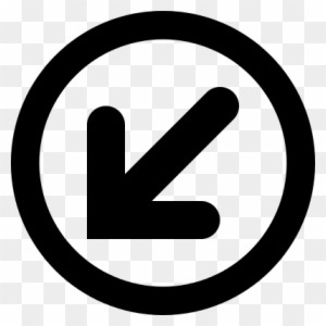 Arrow Inside A Circle Outline Pointing Down Left Vector - Portrait Of A ...