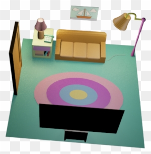 3d Model Of The Simpsons' House - Room - Free Transparent PNG Clipart ...