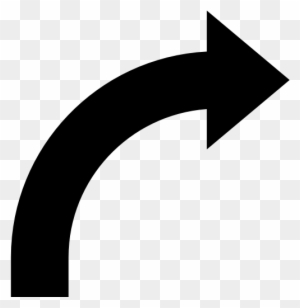 Curve Arrow Vector - Curved Arrow To The Right - Free Transparent PNG ...