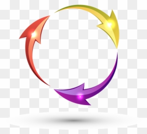 Cycle Arrows Clip Art - Circle With 3 Arrows - Free Transparent PNG ...