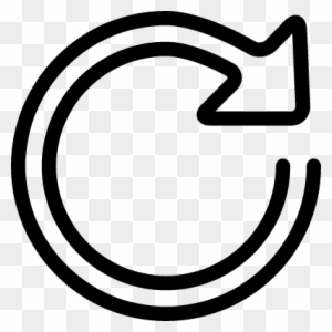 Arrow Circular Clockwise Outlined Interface Sign Vector - Clockwise ...