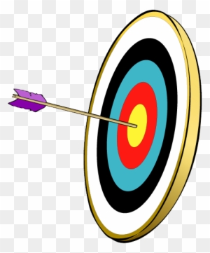 An Arrow Hitting The Bullseye Of A Target - Goal - Free Transparent PNG ...
