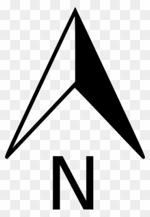 Black Simple Map Symbol North Arrow Magnetic Public - Simple Compass ...