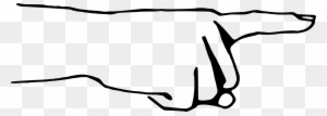 Pointing Hand 2 - Hand Pointing Clipart Black And White - Free ...