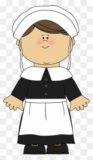 Pilgrim Boy And Girl Clip Art - Thanksgiving Pilgrim Clipart - Free ...
