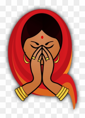 Namaste - Indian Wedding Clipart Png - Free Transparent PNG Clipart ...
