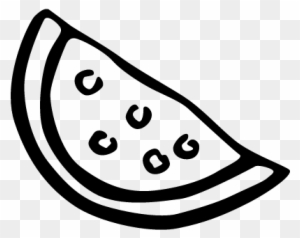 Clipart Simple Fruit Watermelon - Fruit Clipart Black And White - Free ...