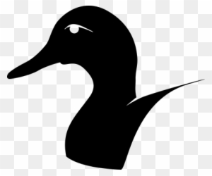 Bird Contour Duck Icon Silhouette Symbol D - Duck Head Png - Free ...