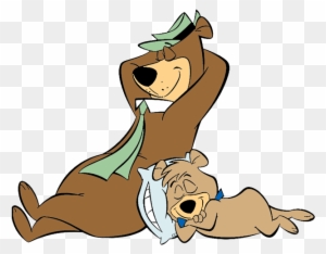 Yogi Sitting On Chair - Yogi Bear And Boo Boo (life Size Stand Up ...