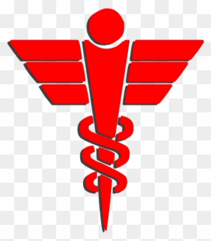 Caduceus-red - Red Caduceus - Free Transparent PNG Clipart Images Download