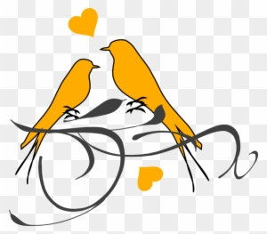 Vector Love Birds On Heart Swirly Tree Clipart Free - Clip Art - Free ...