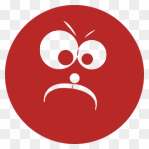Red Unhappy Face - Portrait Of A Man - Free Transparent PNG Clipart ...
