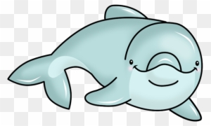 Dolphin Face Clipart - Cartoon Dolphin Facing Forward - Free ...