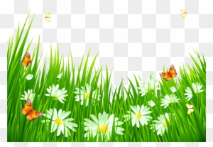 Flowers And Grass Png Picture Clipart - Spring Flowers Transparent ...