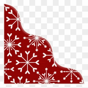 Red Snowflake Border Corner