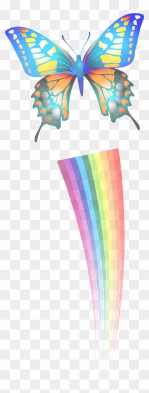 Clipart Rainbow Butterfly - Rainbow Butterfly Clipart - Free ...