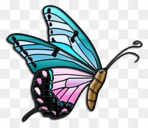 Butterfly Side Outline Clip Art