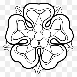 Rose Clip Art - Yorkshire Rose Black And White - Free Transparent PNG ...