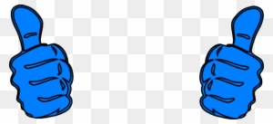 Blue Two Thumbs Clip Art - Thumb Signal - Free Transparent PNG Clipart ...