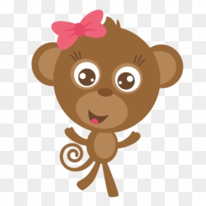 Cute Girl Monkey Clip Art - Cute Monkey Clipart Girl - Free Transparent ...
