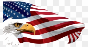 Download Eagle Ripping Through American Flag Clipart - American Flag ...