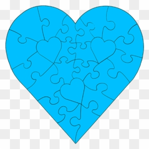 Heart Shaped Puzzle Pieces - Free Transparent PNG Clipart Images Download